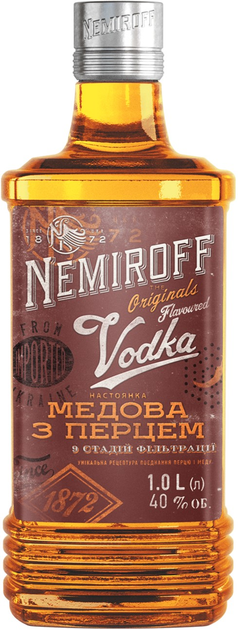 Настойка Nemiroff Украинская медовая с перцем 1 л 40% (4820181420918 ...