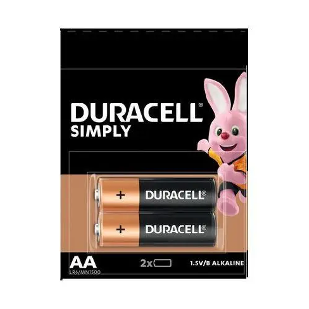 Батарейки Duracell LR06/AA лужні 1.5V/1500 mAh 2 шт/уп. (115484) – фото ...
