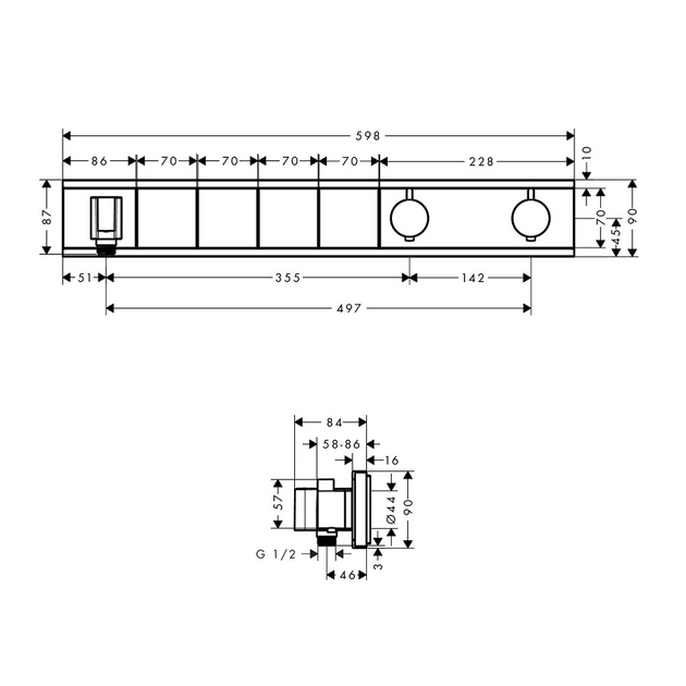 Термостат скрытого монтажа Hansgrohe RainSelect 15357600 – фото, отзывы ...