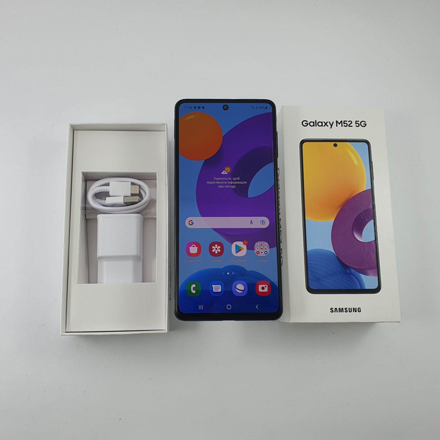 Samsung Galaxy M52 128 GB Blazing Black (2Q00000670) Б/У – фото, отзывы ...