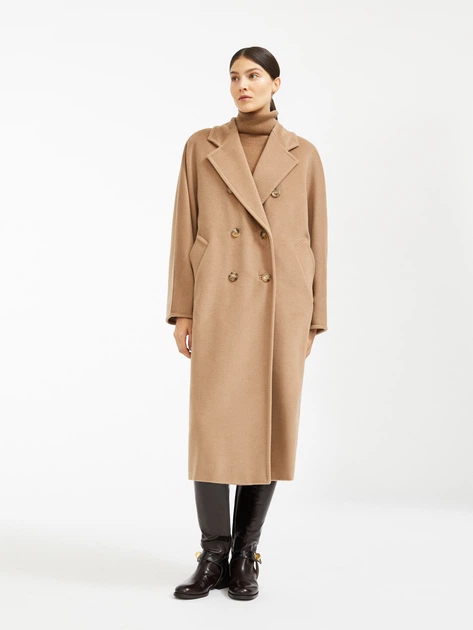 Oversize пальто Max Mara 101801 Icon Coat in Camel из шерсти и кашемира бежевое S (MMIC1) от ...