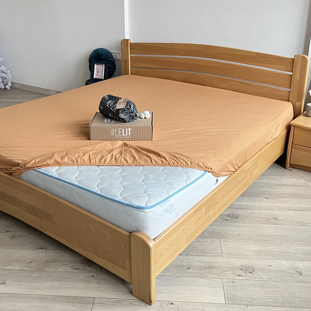 Простынь LeLit Бязь Карамель на резинке 180х200+25 см 2000000186887_1 ...