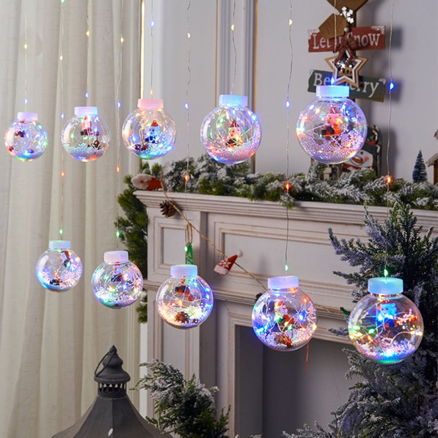 Светодиодная гирлянда Lesko Y003 Santa Claus 3.5 м Цветной свет ...