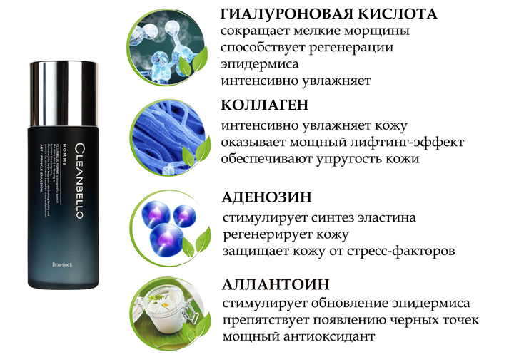 Увлажняющая эмульсия для мужчин Deoproce Cleanbello Homme Anti-wrinkle ...