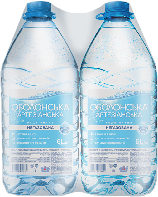 Упаковка минеральной воды Оболонь Оболонская Артезианская ...