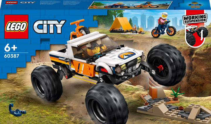 Конструктор LEGO City Приключения на внедорожнике 4x4 252 детали (60387 ...