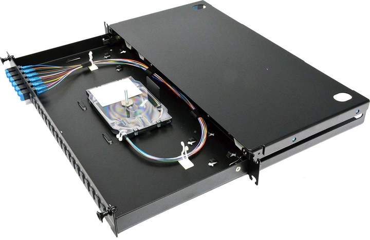 Оптическая панель Corning 6xLC Duplex адаптера SM, OS2 1U Черная (LAN1 ...