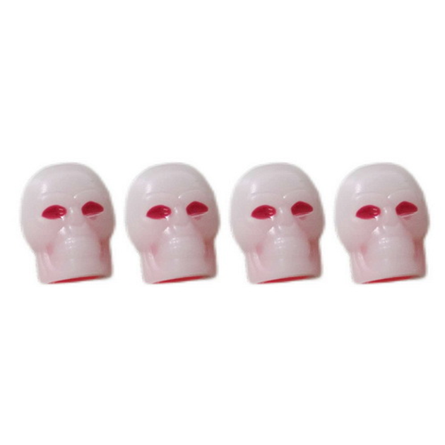Светящиеся Колпачки на ниппель Череп Alitek Skull Neon Red, 4 шт (67333 ...