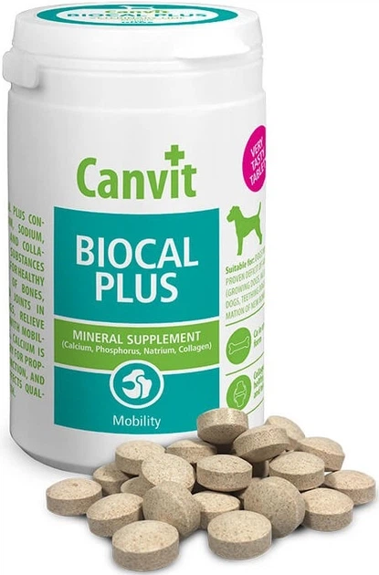 Витаминная добавка Canvit Biocal Plus для улучшения подвижности у собак ...