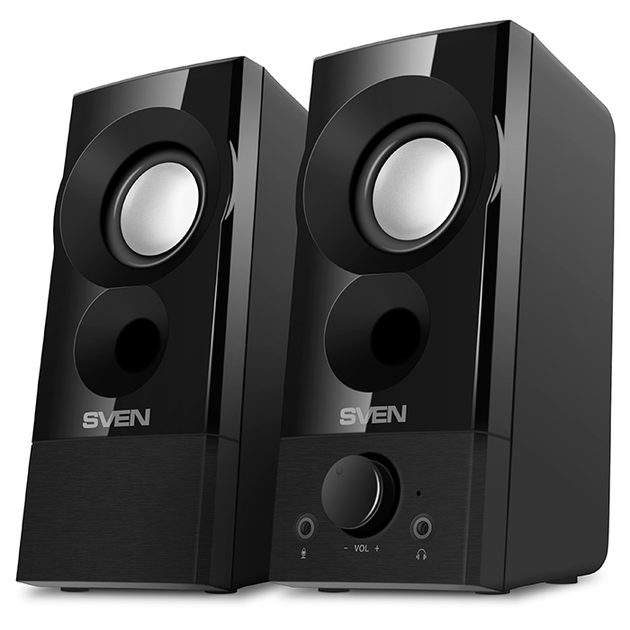 Акустическая система 2х3 Вт SVEN 357 Black – фото, отзывы ...