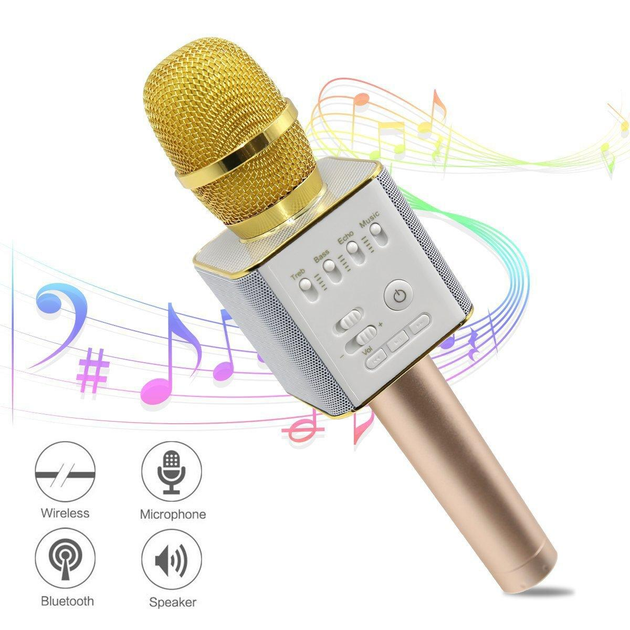 Портативный беспроводной bluetooth караоке микрофон Tuxun Q7 MS для ...