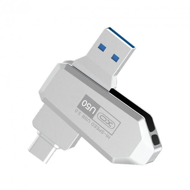 USB Флешка Flash Drive XO U50 USB-Type-C 3.0 / 128Gb Стальной – фото ...