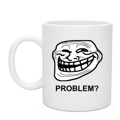 Кружка «Trollface. Problem? Проблемы?» – купить онлайн на ROZETKA