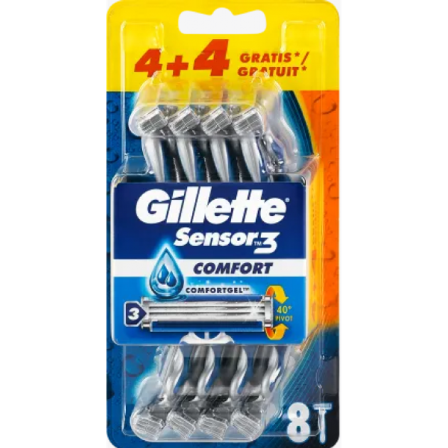 Одноразовые станки для бритья мужские Gillette Blue 3 Comfort, 8 шт ...