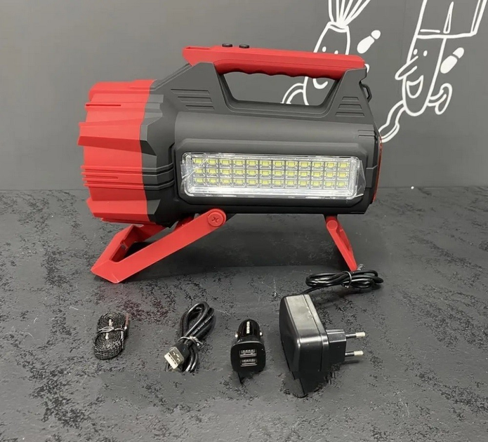 Фонарь прожектор аккумуляторный GOLD SILVER GS-2690 40W с павербанком ...