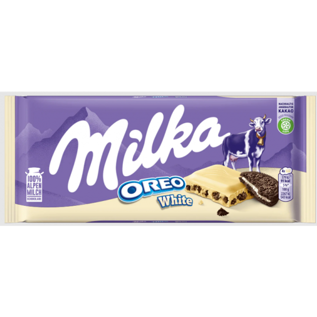Шоколад Milka Oreo молочная начинка и хрустящее печенье орео 100г ...