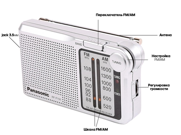 Радиоприемник Panasonic RF-P150DEG-S – фото, отзывы, характеристики в ...