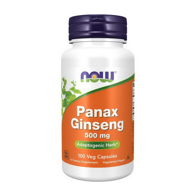 Добавка с корнем женьшеня Panax Ginseng Now Foods, 500 мг, 100 капсул ...