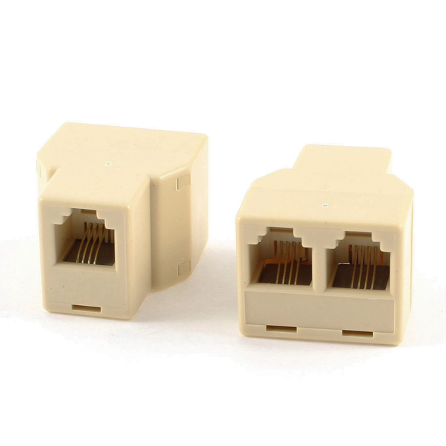 Сплиттер коннектор разветвитель витая пара SUNROZ RJ11, RJ45 1x2 Female ...