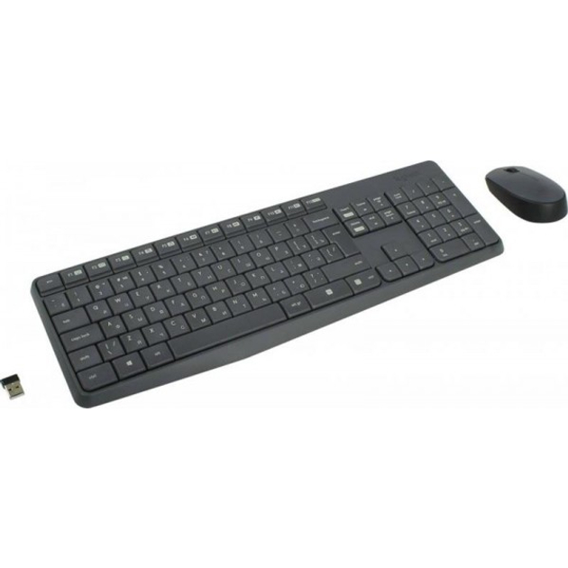 Комплект (клавиатура, мышь) беспроводной Logitech MK235 Grey USB (920 ...