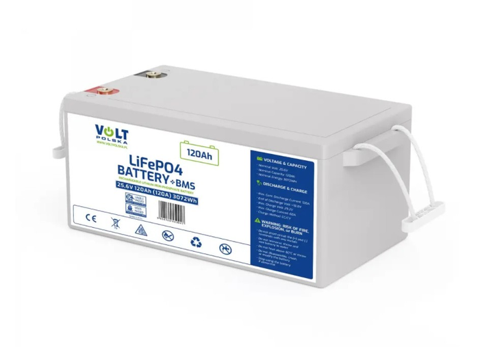 Aккумулятор Volt Polska LiFePO4 25,6v 120Ач (120 А) + BMS (Серый) АКБ ...