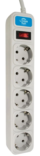 Сетевой фильтр-удлинитель с заземлением и выключателем 1,5м LOGA – фото, отзывы, характеристики ...