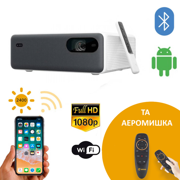 Мультимедийный портативный Android Full HD лазерный проектор для ...