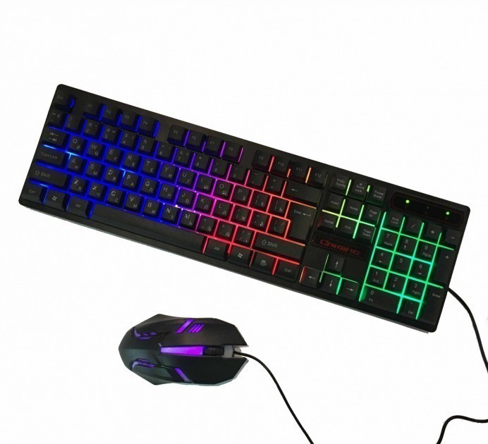 Клавиатура с мышкой с RGB подсветкой KR 6300 UKC – фото, отзывы ...