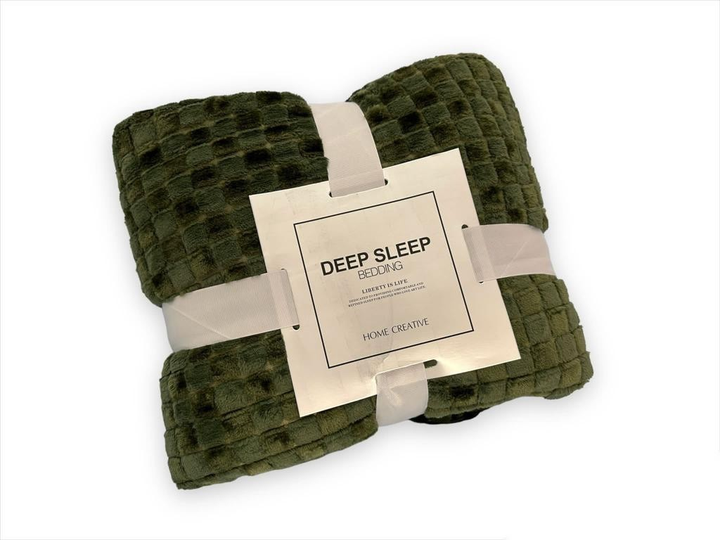 Плед велюровый Deep Sleep Кубик Микрофибра 200х230 см Зеленый – фото ...