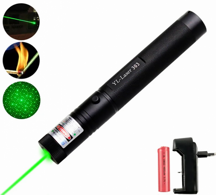 Лазерная указка аккумуляторная Laser pointer YL-303 Black супер мощный ...