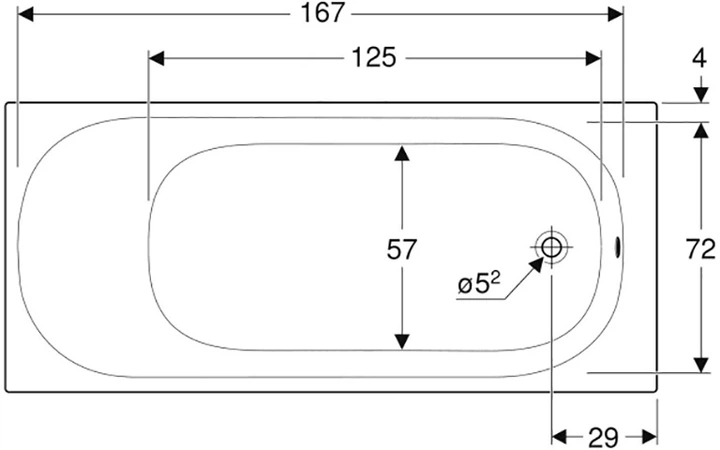 Ванна акрилова GEBERIT Soana Slim Rim 180х80 554.015.01.1 з ніжками ...