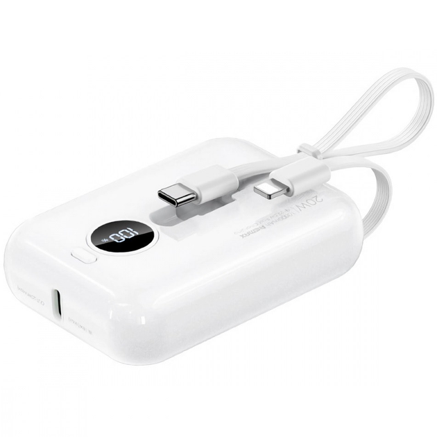Павербанк повербанк 10000mAh с быстрой зарядкой с кабелями |20W+22.5W ...