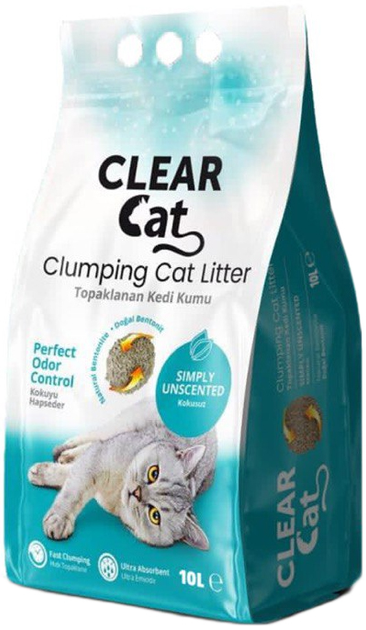 Наполнитель для кошачьего туалета ClearCat бентонитовый Натуральный 10 ...