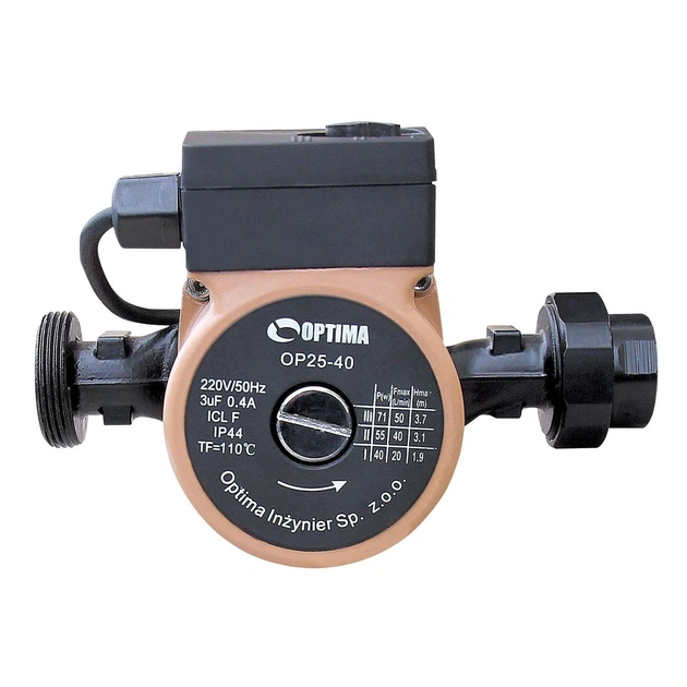 Насос циркуляційний Optima OP25-60 180мм + гайки + кабель з вилкою ...