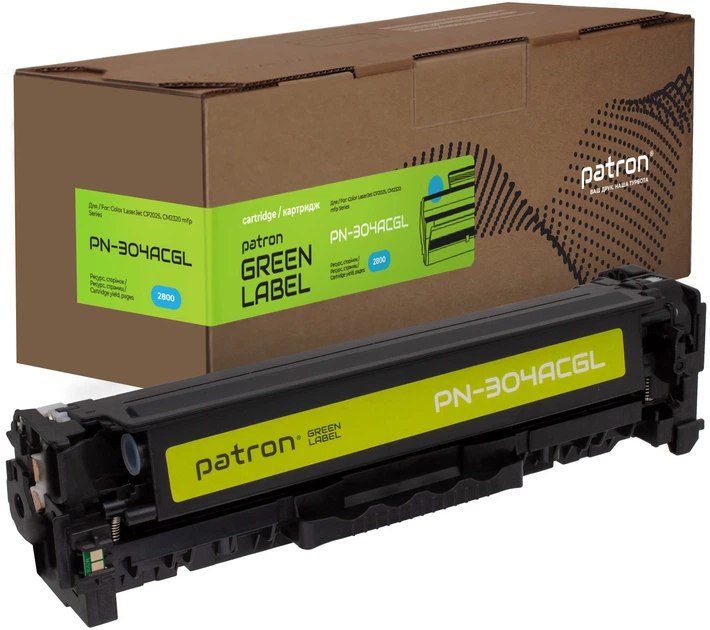 Картридж Patron Green Label совместимый аналог HP 304A (CC531A) Cyan ...