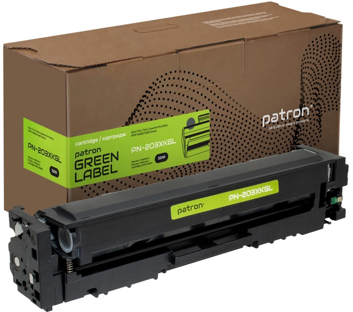 Картридж Patron Green Label совместимый аналог HP 203X (CF540X) Black ...