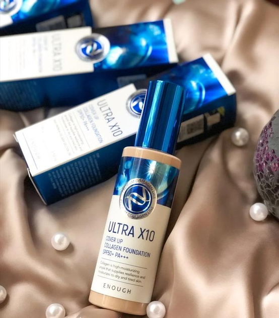 Увлажняющий тональный крем Enough Ultra X10 Cover Up Collagen ...