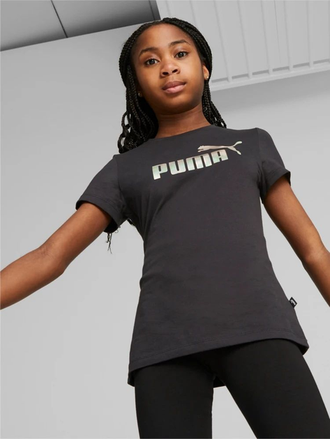 Детская футболка для девочки Puma Essentials+ Nova Shine Logo Tee ...