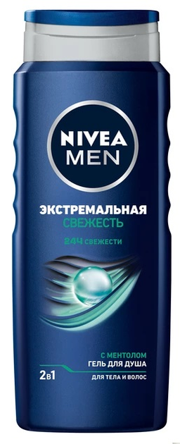 Гель для душа Nivea Men Экстремальная свежесть 2в1 для тела и волос с ...