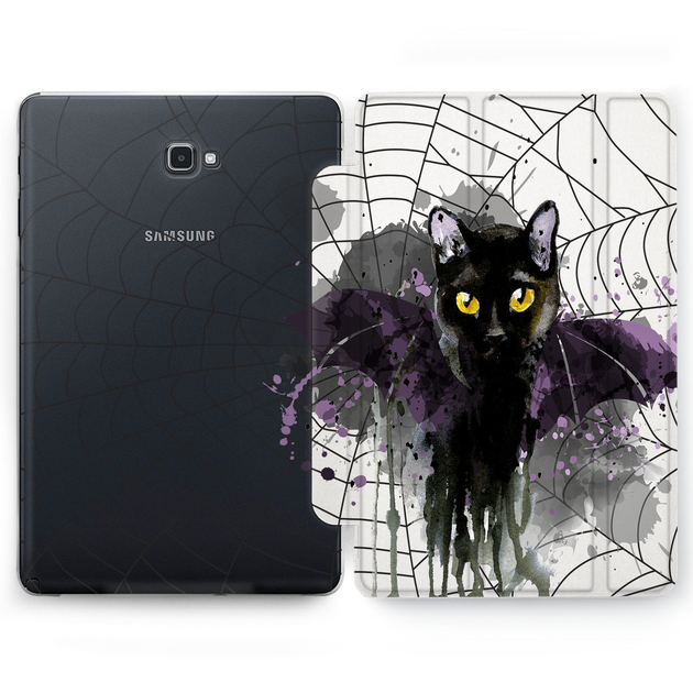 Чохол книжка обкладинка для Samsung Galaxy Tab S Чорний кіт S2 S3 S4