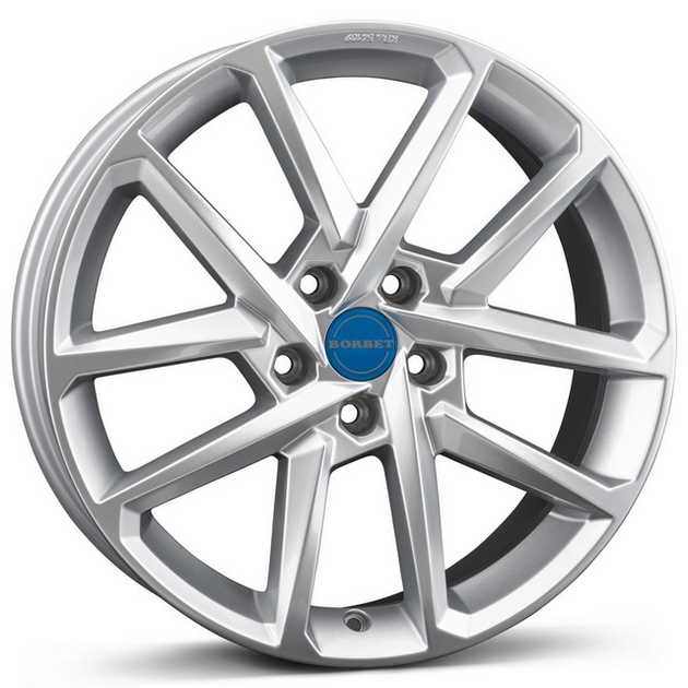 Литые диски Borbet N R18 W8 PCD5x112 ET44 DIA57.1 (crystal silver ...