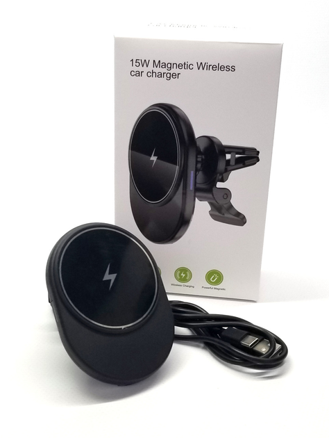Держатель для телефона в авто с беспроводной зарядкой Magnetic Magsafe ...