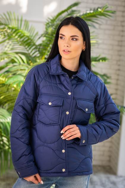 Fashions • Куртка женская стеганная короткая Fashions 42 синий (4454 ...