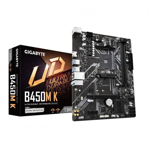 Материнська плата GIGABYTE B450M K – фото, отзывы, характеристики в ...