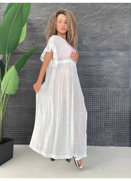 Пляжная накидка без рукавов длинная Modern Boutique молочный, one size ...