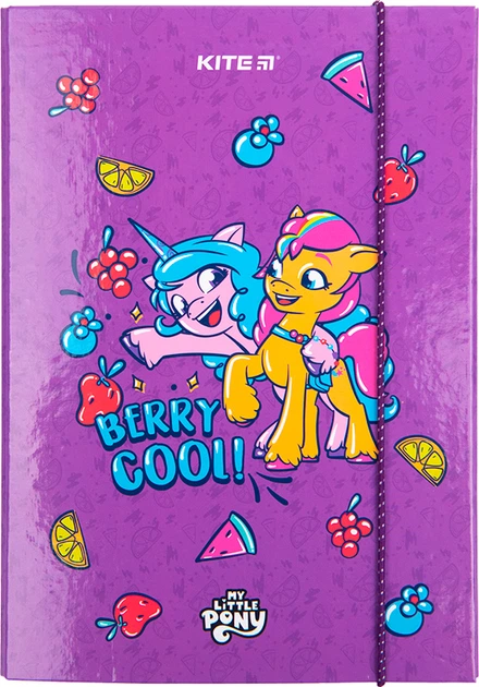 Картонна папка для зошитів Kite My Little Pony movie В5 на резинці ...