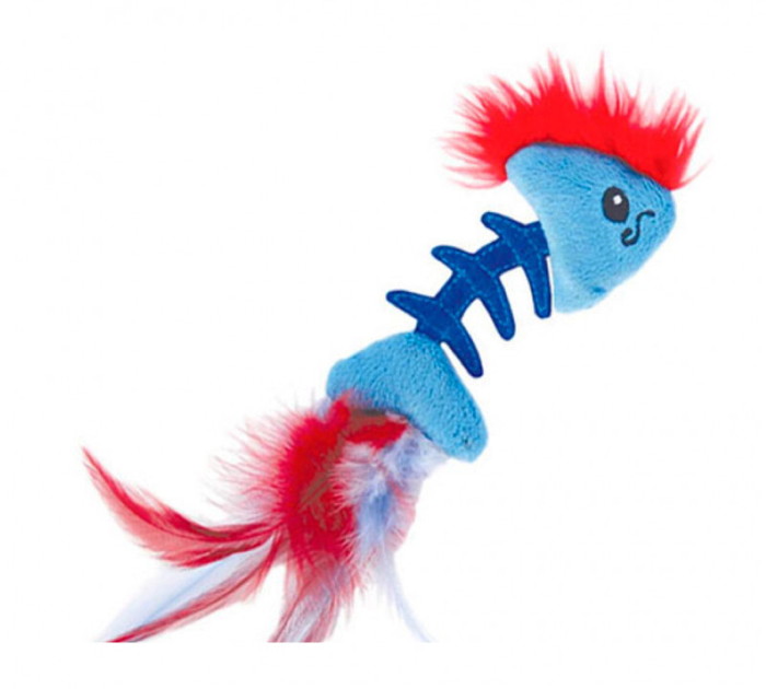 Игрушка для кошек Petstages Feather Fish Bone Cat Toy Рыбка с перьями ...