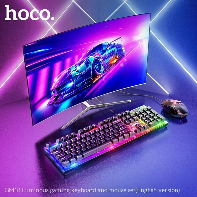 Проводная игровая клавиатура и мышь HOCO GM18-104К Luminous gaming ...
