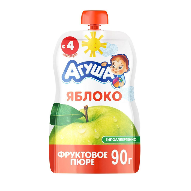 Пюре Агуша Яблоко с 4 месяцев 9 гр фото отзывы характеристики в