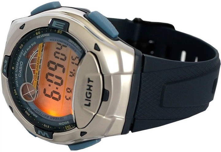 Наручные часы с будильником и подсветкой Casio W-753-2AVDF Серые с ...